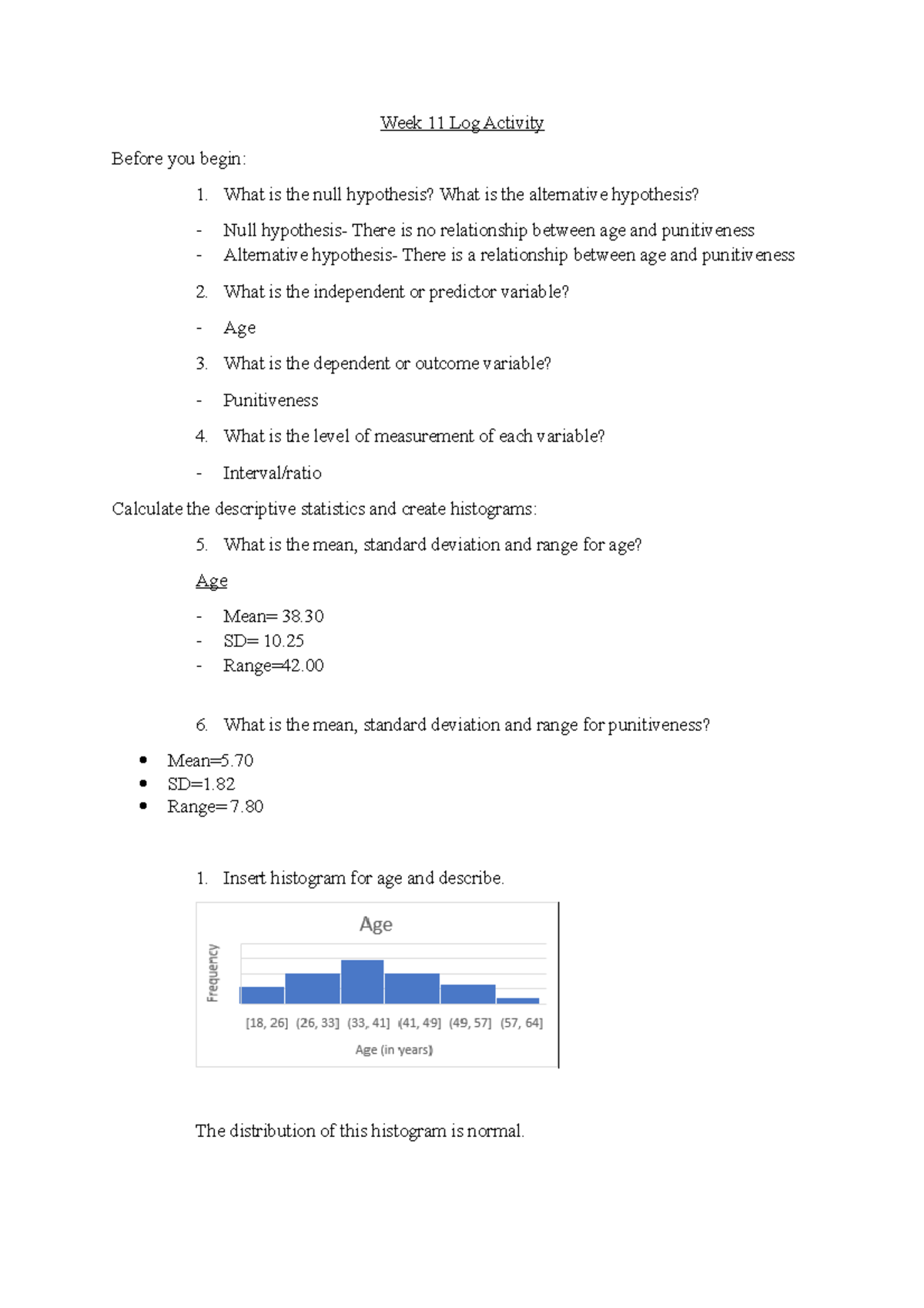 WEEK 11 Activity - TUTORIAL WORK - Week 11 Log Activity Before you ...