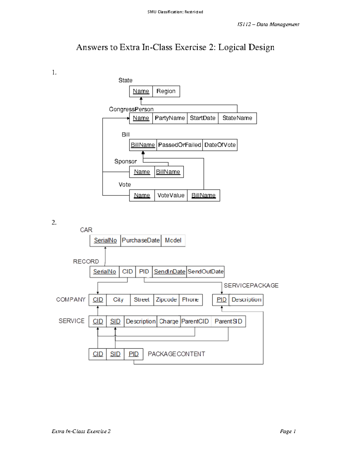 Exe2-answer - Extra Practice - IS112 – Data Management Answers to Extra ...