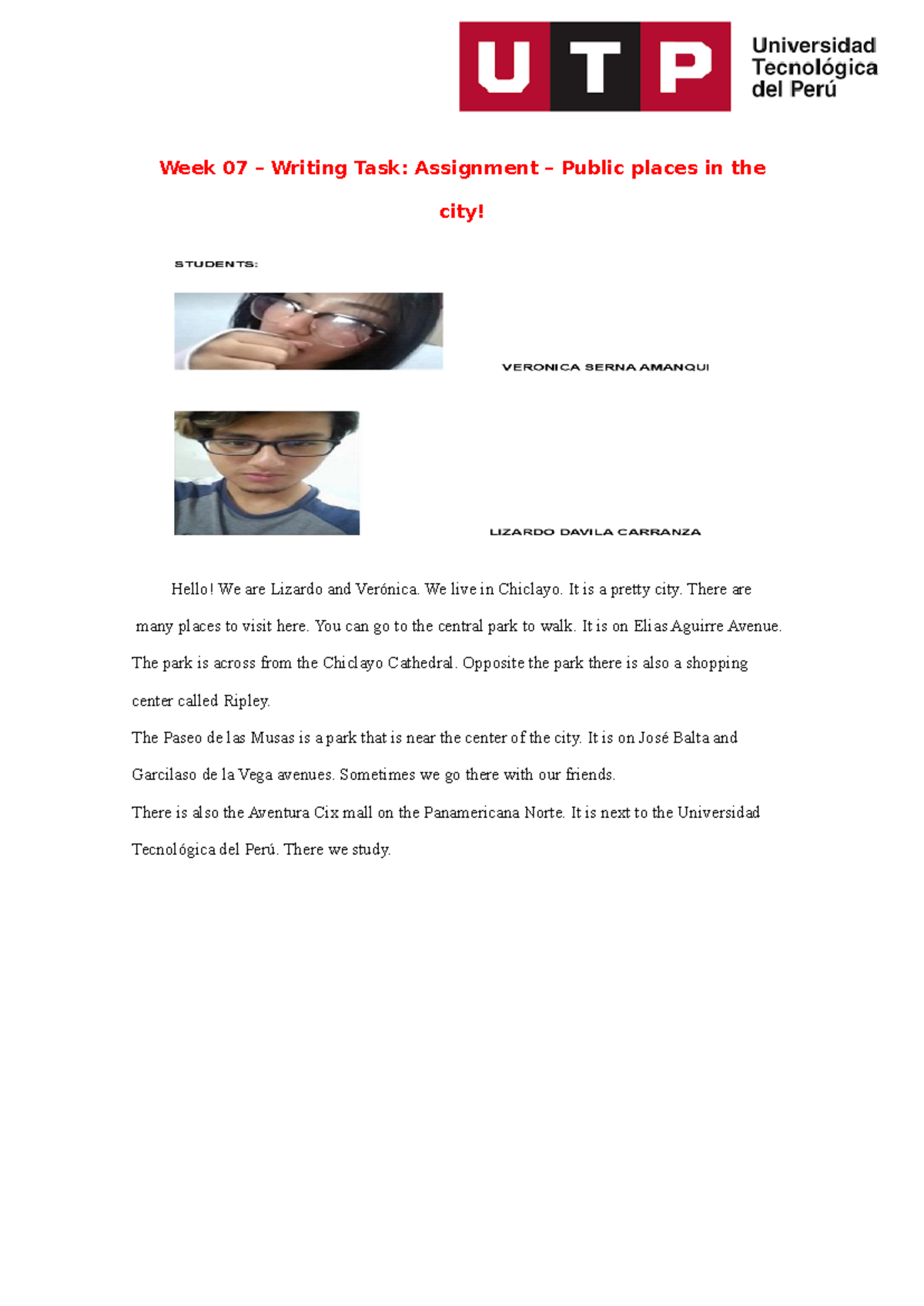 Week 7 Public places in the city - Week 07 – Writing Task: Assignment ...