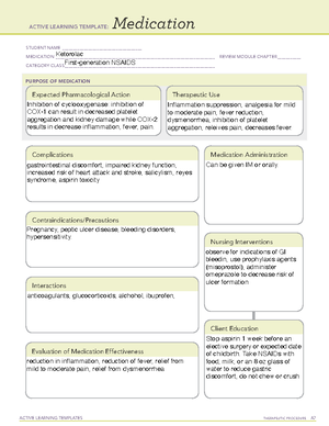 Active Learning Template medication - ACTIVE LEARNING TEMPLATES ...