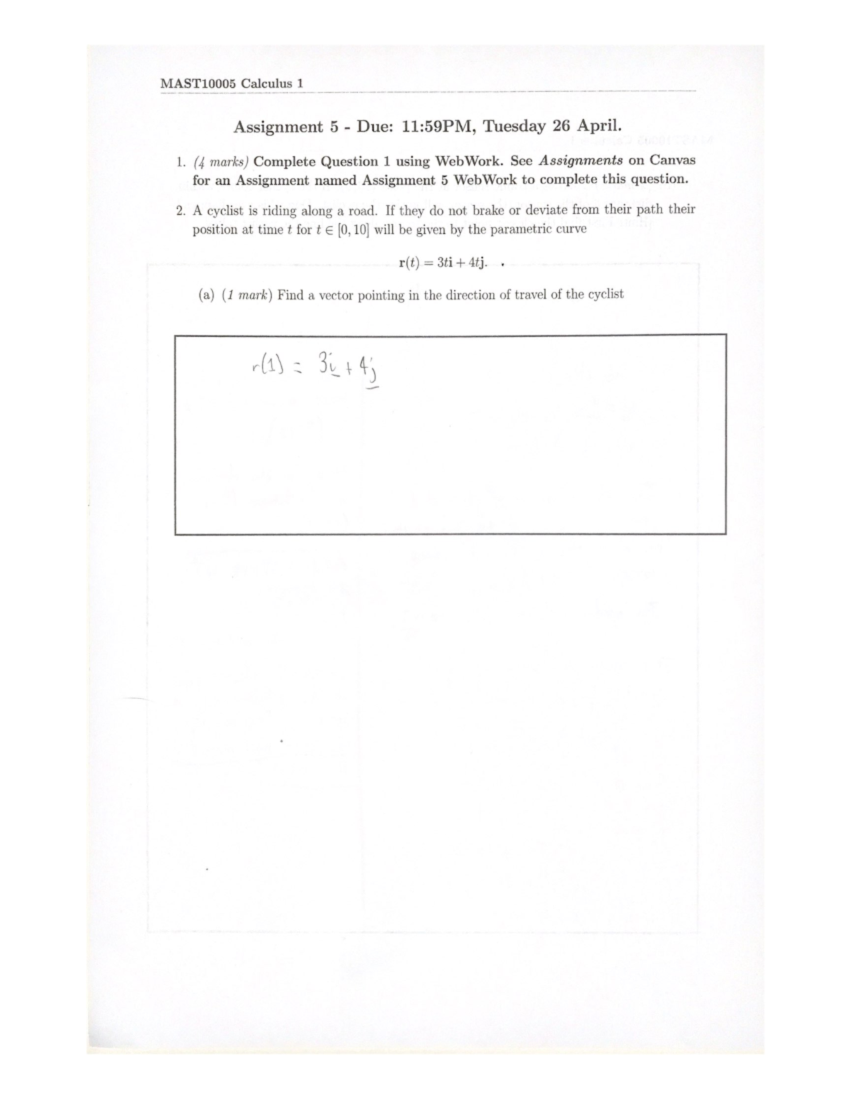 Calc 1 Assignment 5 - Full marks for this set of solutions. - MAST10005 - Studocu