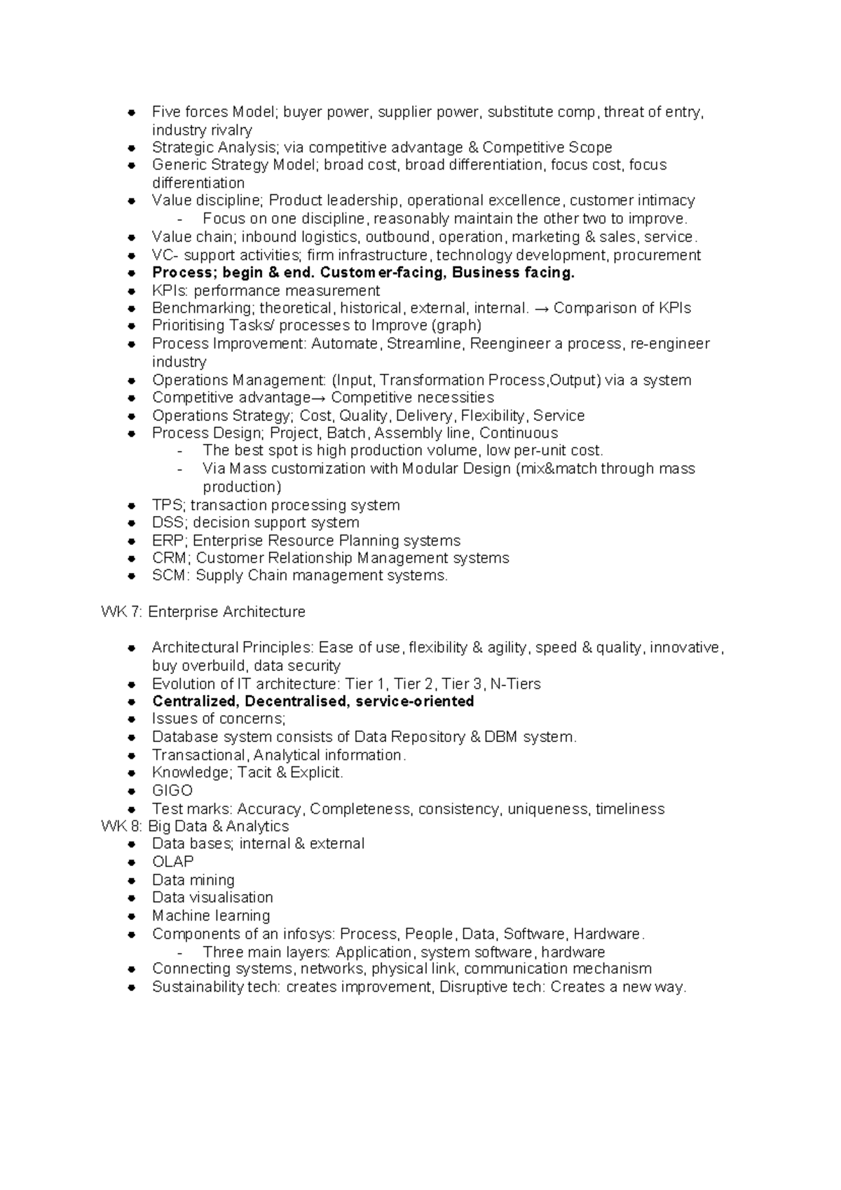 Infosys Cheat sheet - Notes - Five forces Model; buyer power, supplier ...