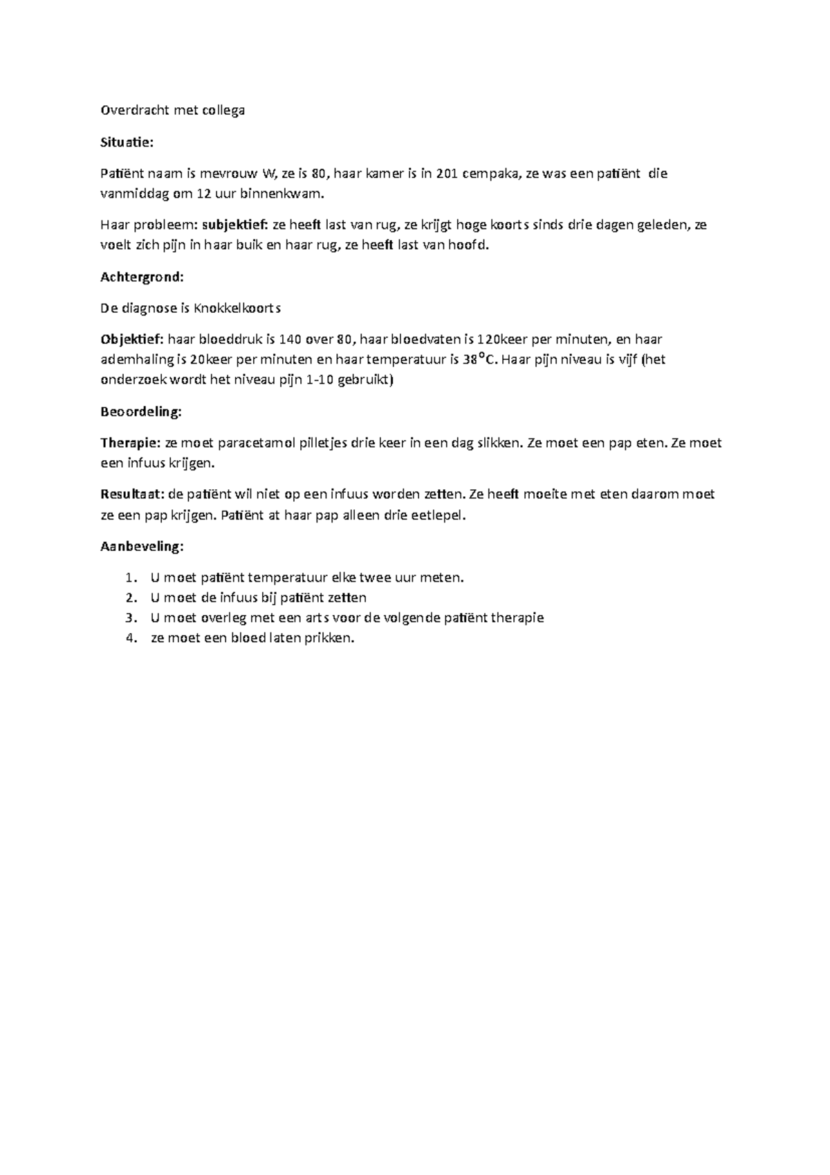 DE Overdracht MET Collegas in thuiszorg - Overdracht met collega ...