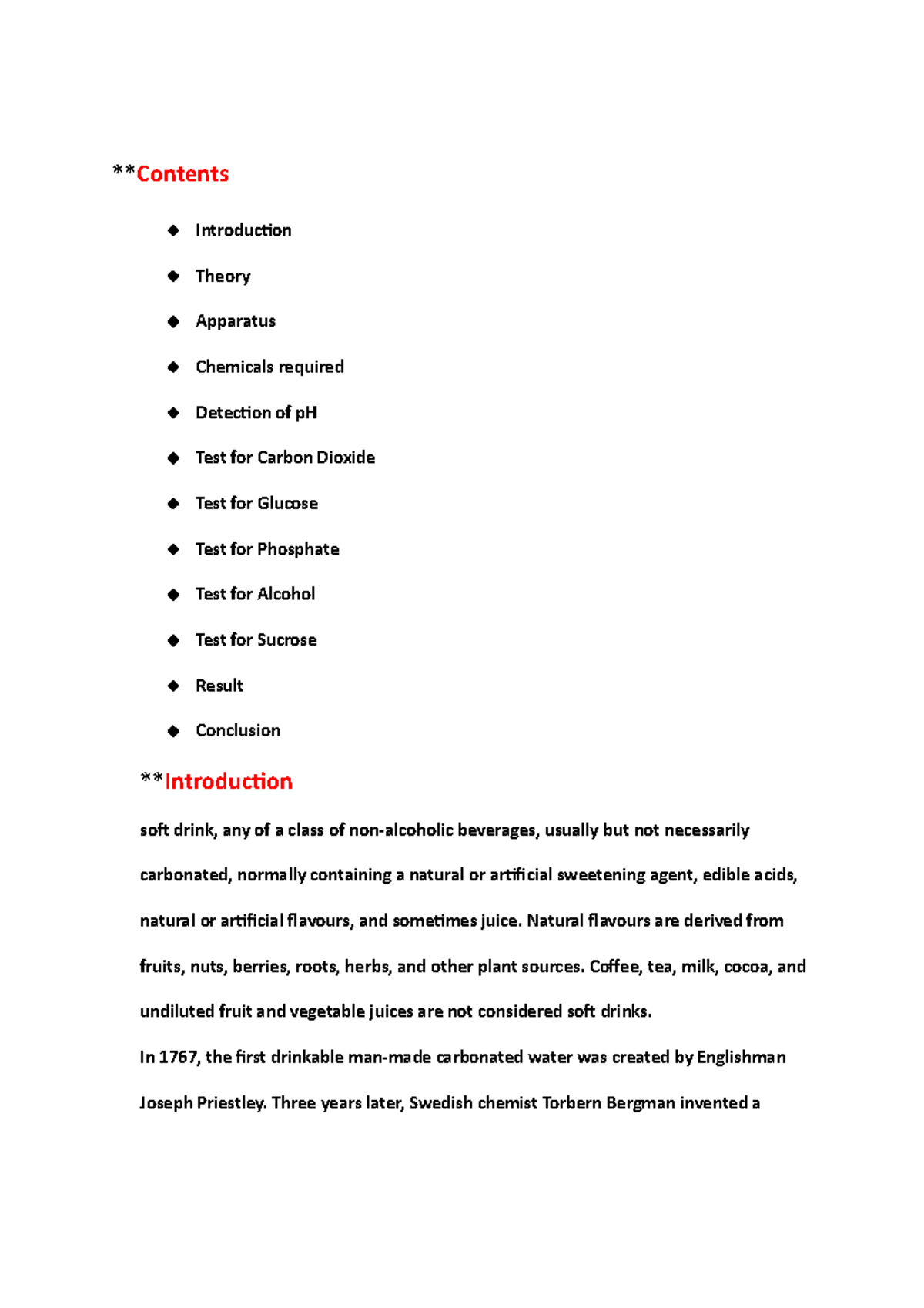 Investigatory project chemistry - **Contents Introduction Theory ...