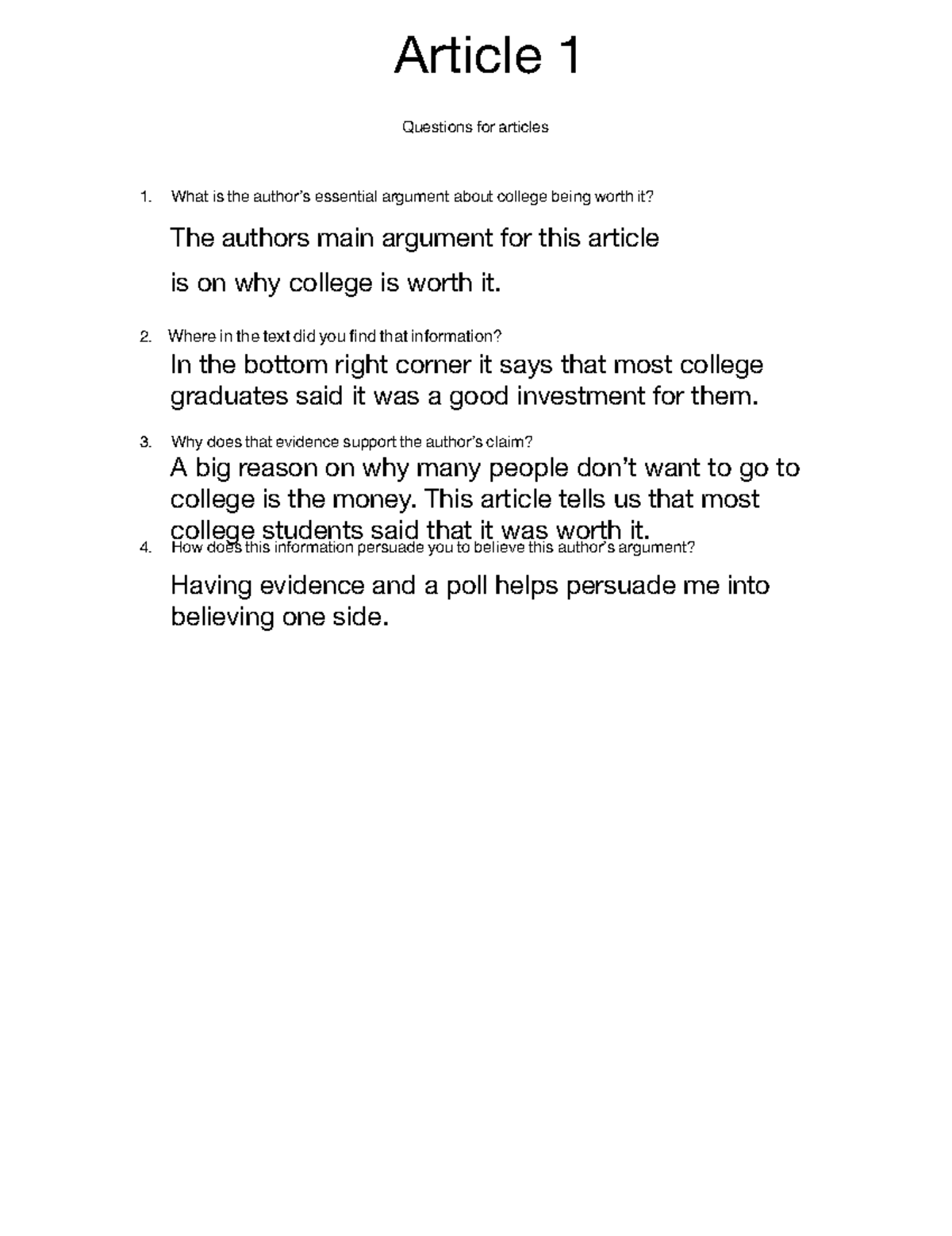 Questions+for+synthesis+articles - Questions for articles What is the ...