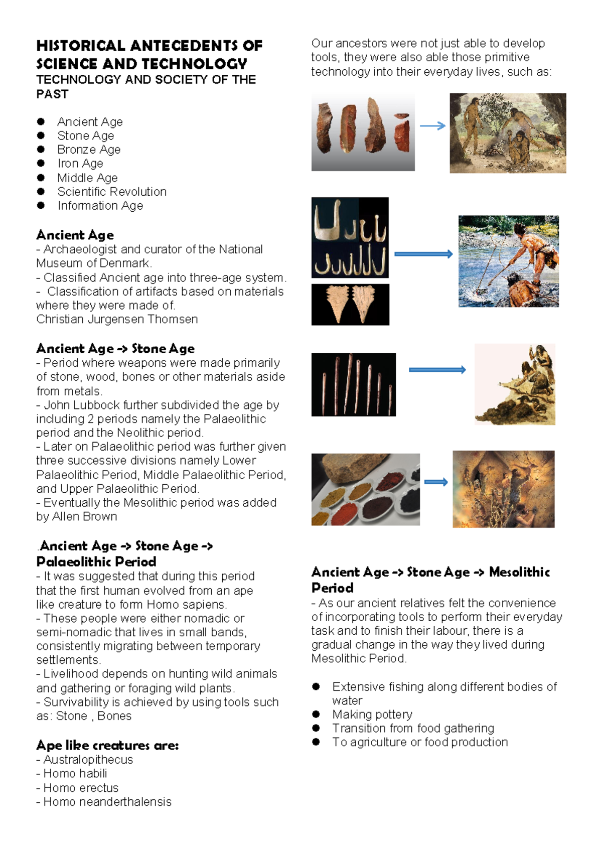 Reviewer Science - HISTORICAL ANTECEDENTS OF SCIENCE AND TECHNOLOGY ...