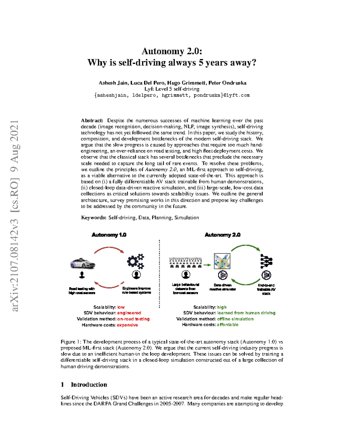 AUT paper - Autonomy 2: Why is self-driving always 5 years away? Ashesh ...
