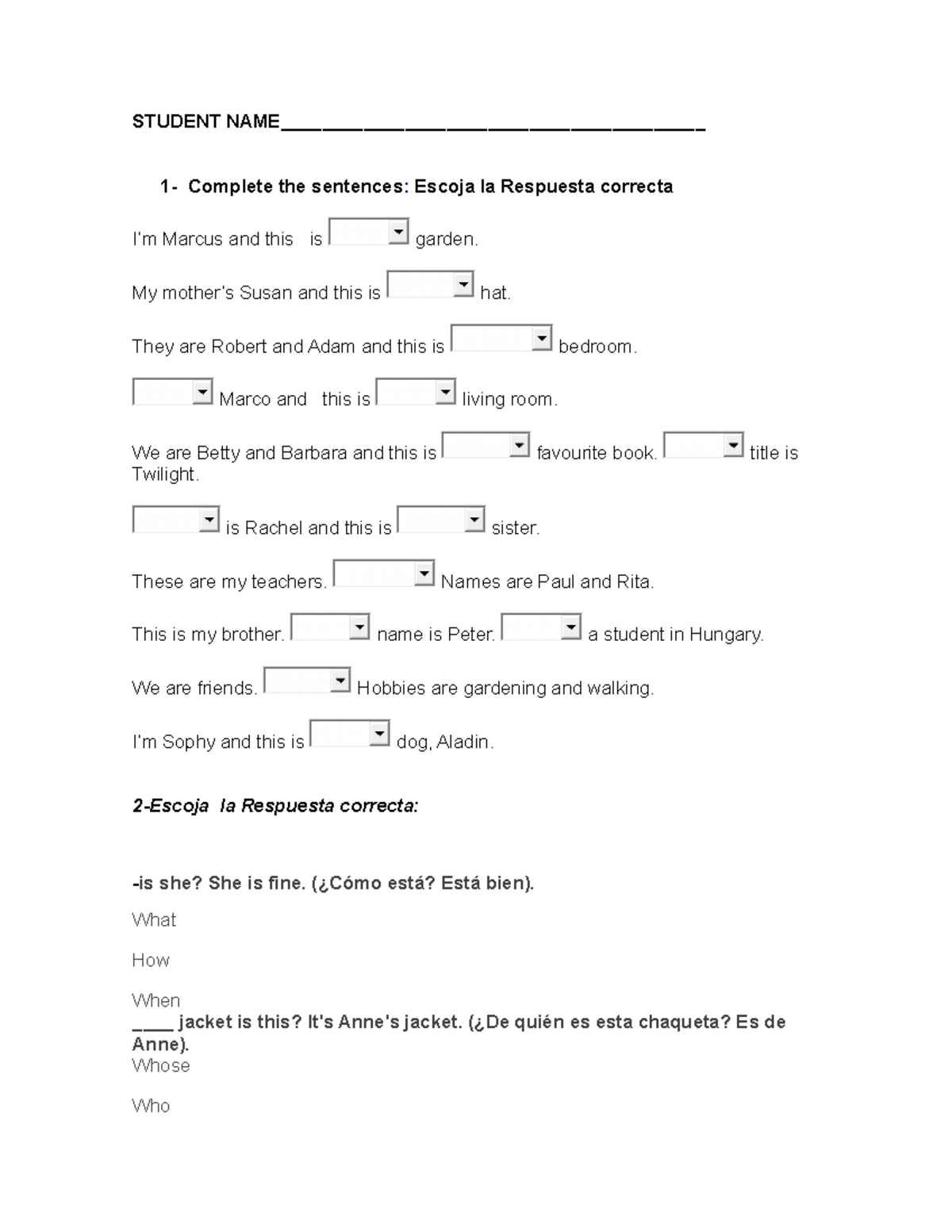 Exercises Tercer Nivel 3- Uniguajira 2022-2 - STUDENT NAME ...