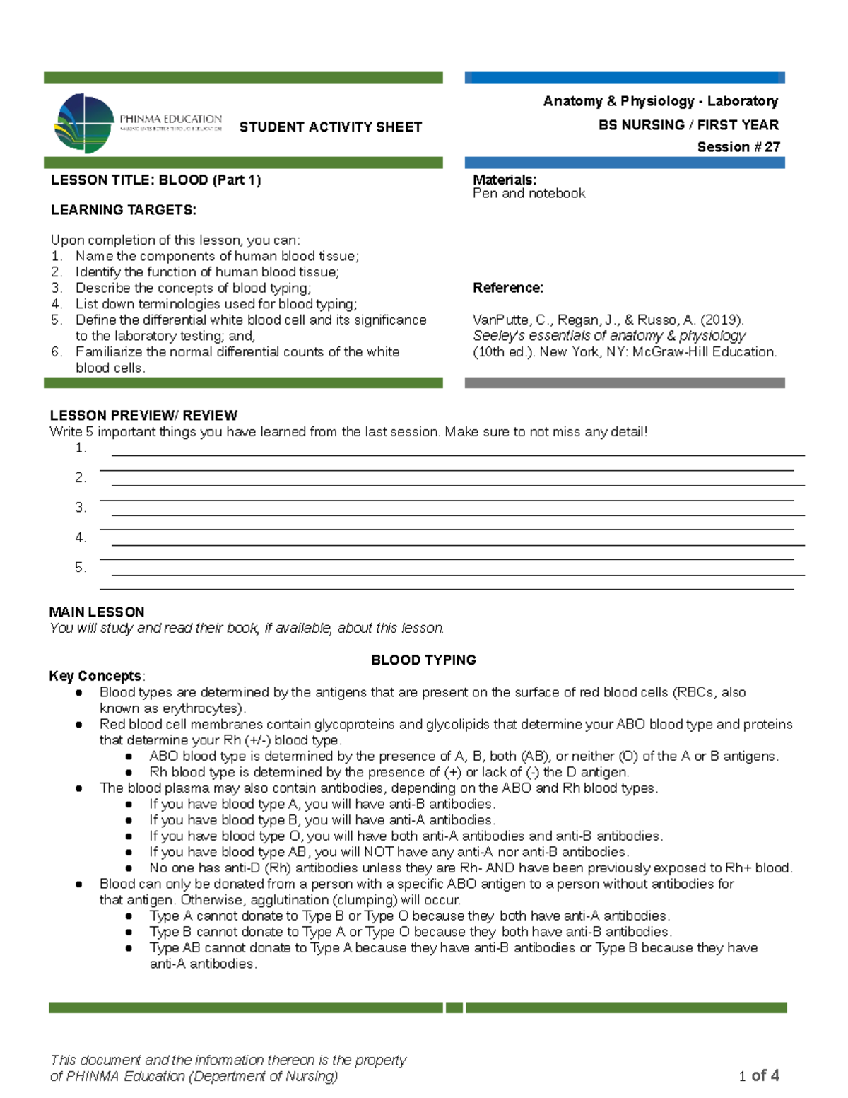 Copy of Session #27 SAS - Ana Phy (Lab) - This document and the ...