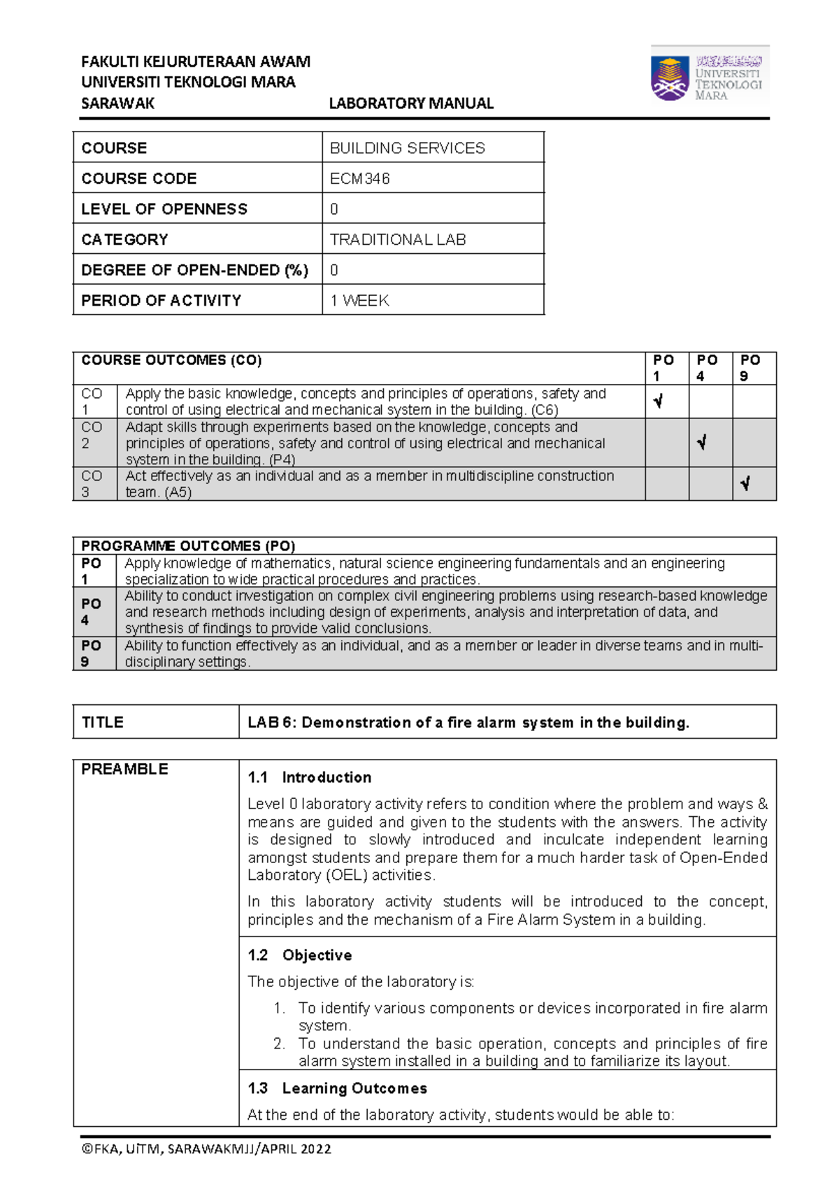 LAB 6 Level 0 BS Lab Fire Fighting Equipment - Demonstration of a Fire ...