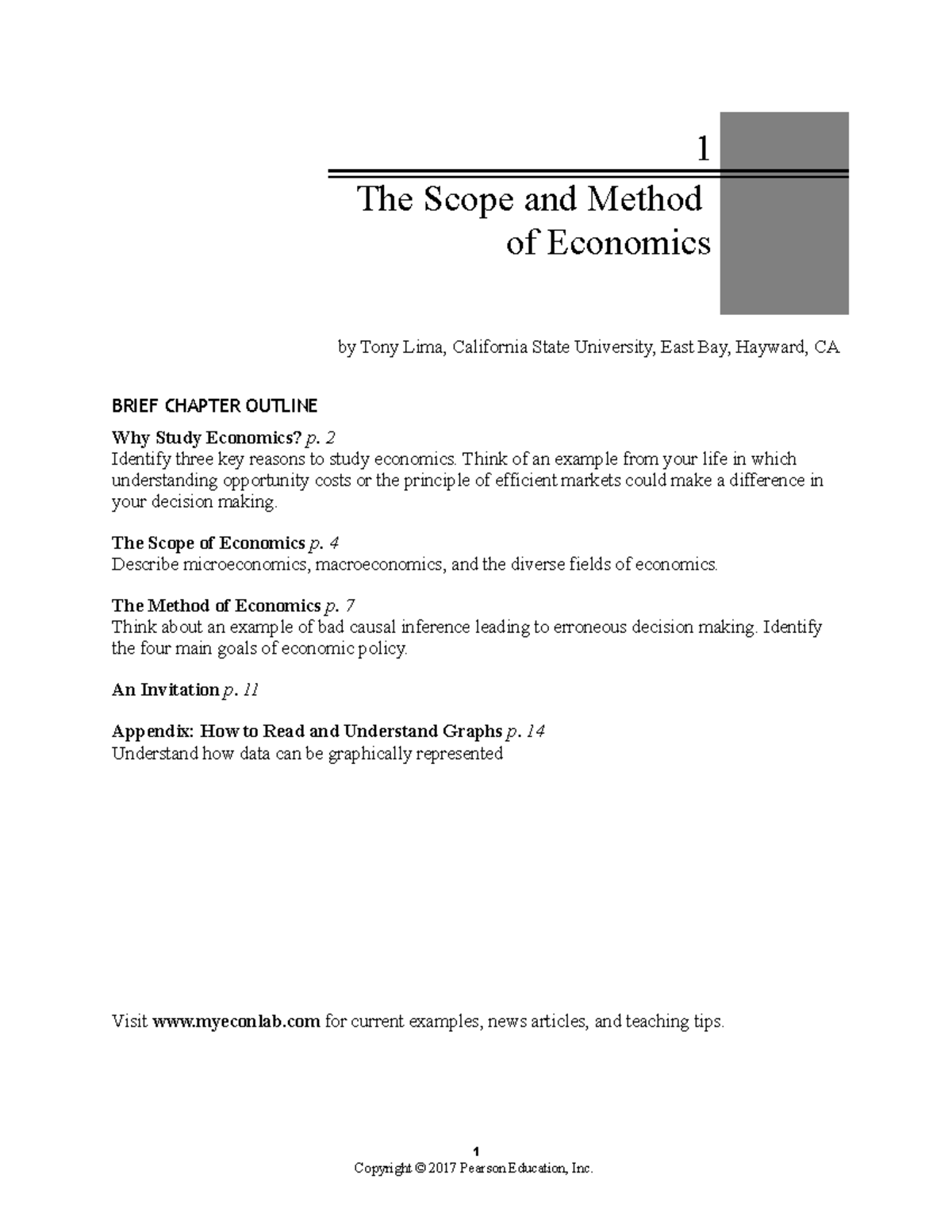 CFO POE12 micro im 01 - Solution manual for chapter 1 - 1 The Scope and ...