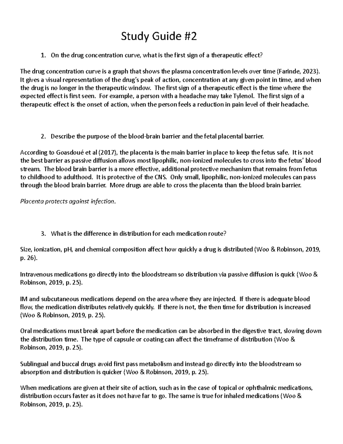 Assignment 2.1 Study Guide Questions - Study Guide On the drug ...