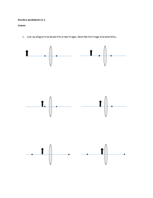 Practice worksheet 11 - help - Practice worksheet 11. Curved Mirrors A ...