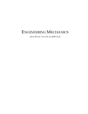 Engineering Mechanics - QUESTION BANK ON ENGINEERING MECHANICS (Th- 4a ...
