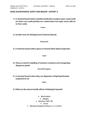 Basic Occupational Safety AND Health Activity 4 - PRADO, JOHN MATTHEW L ...