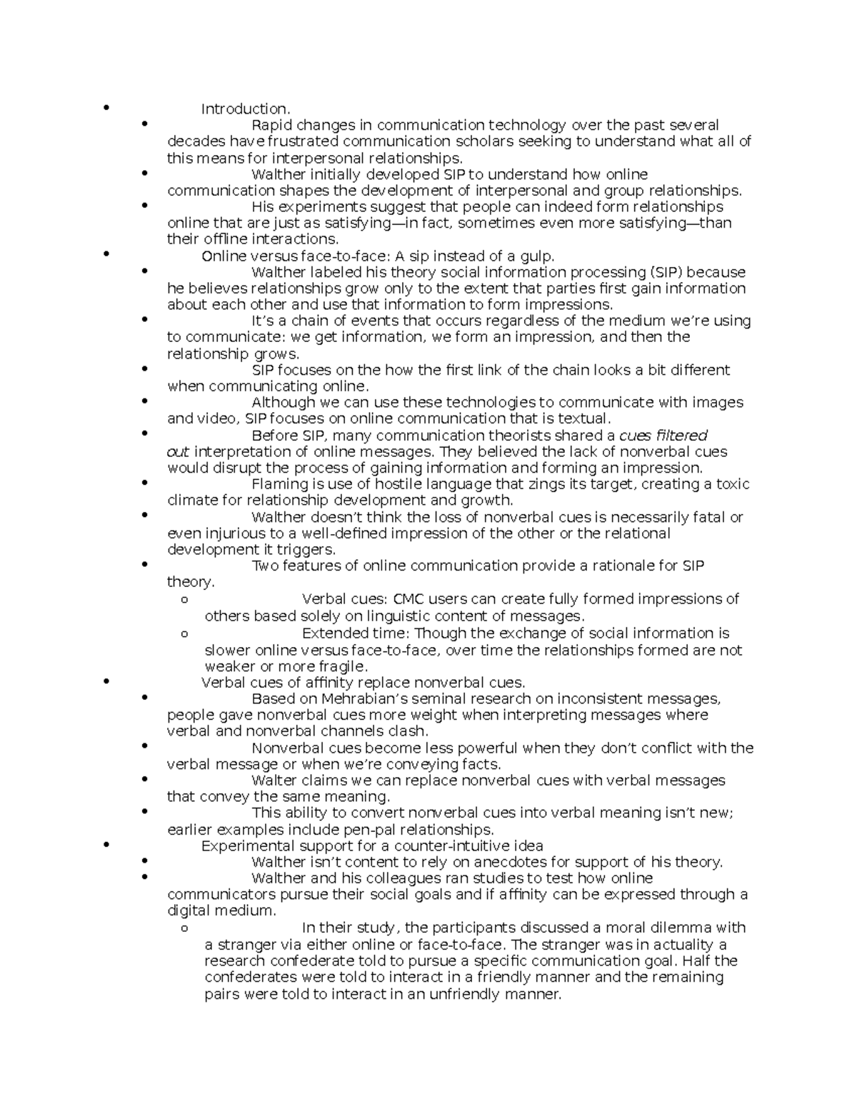 Ch 10 Social Information Processing Theory - Introduction. Rapid ...