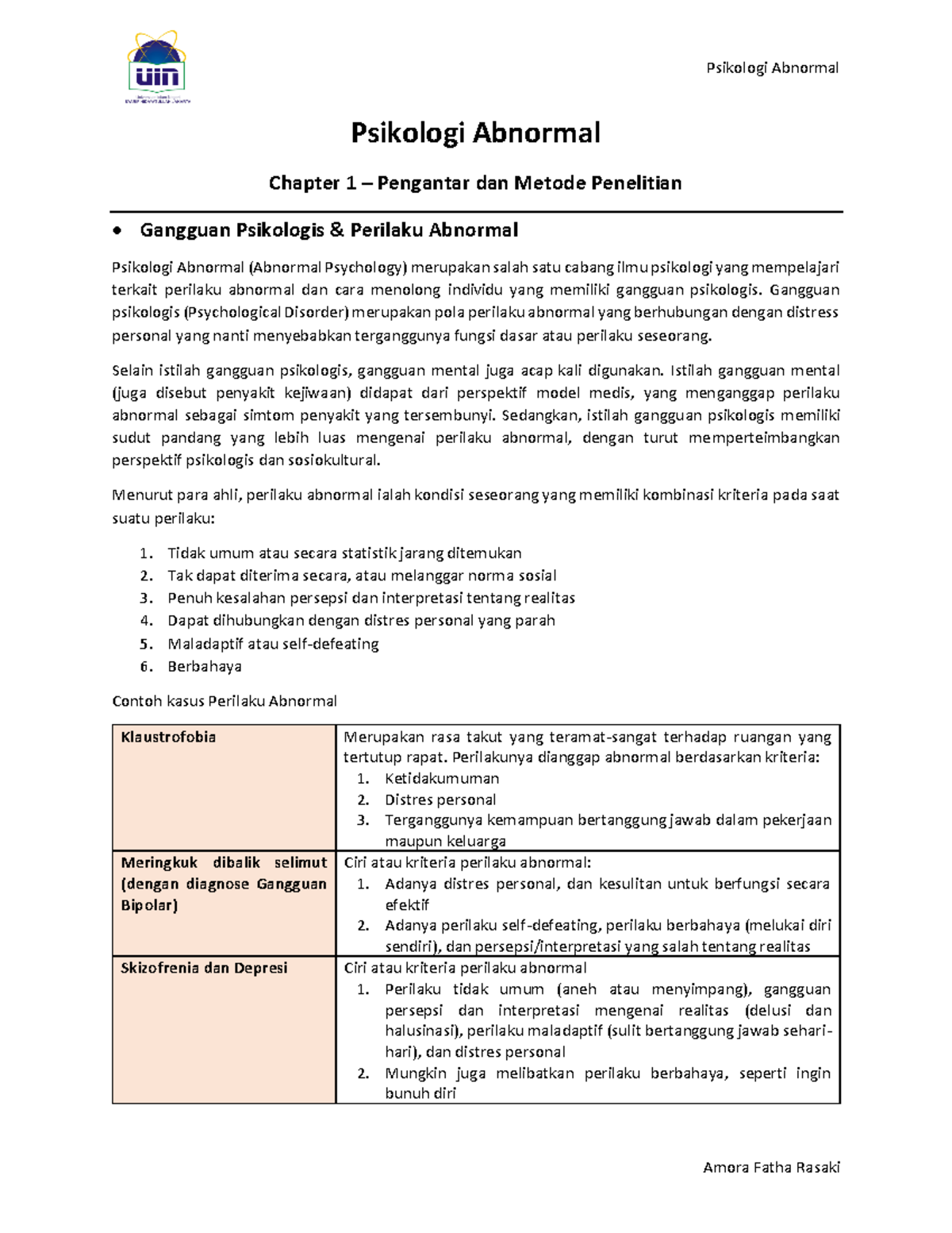 Psikologi Abnormal Chapter 1 Pengantar dan Metode Penelitian ...