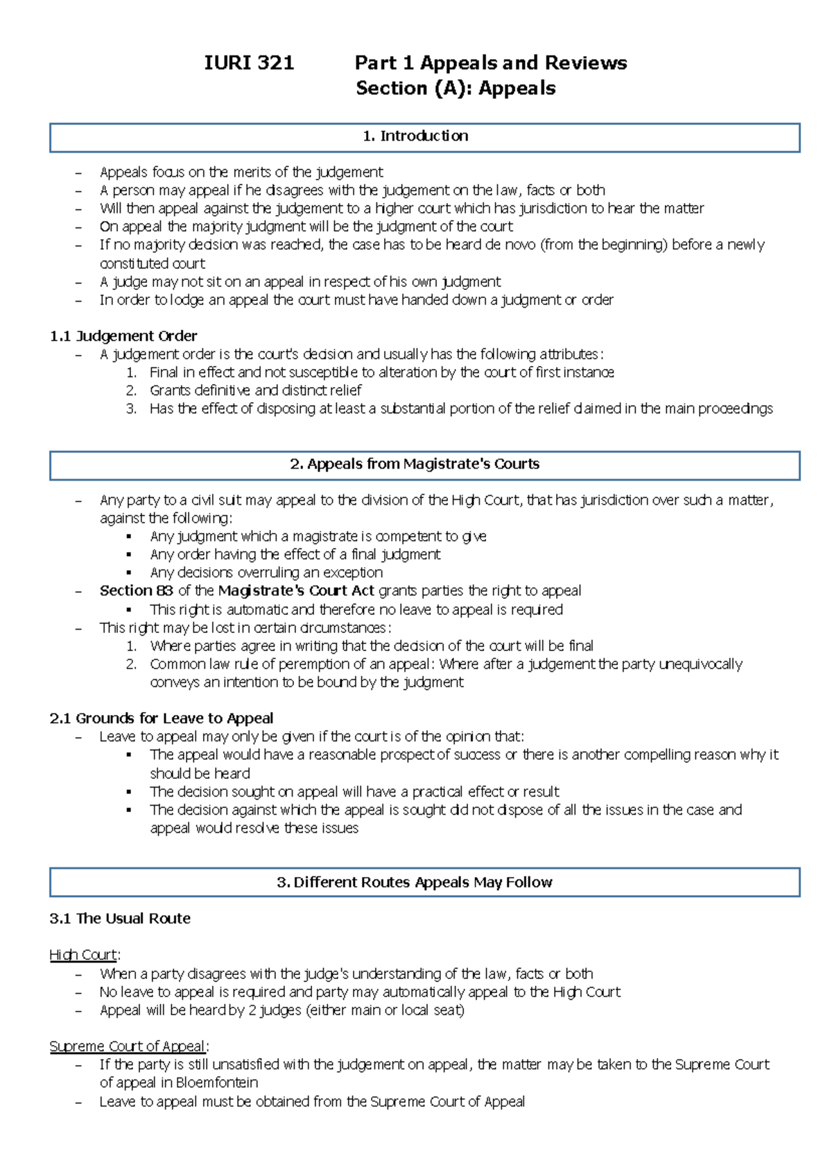 Part 1 Appeals and Reviews - Section (A) - Appeal - Introduction ...