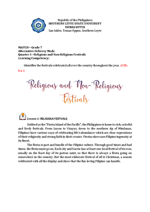 Features of Academic Writing - Republic of the Philippines SOUTHERN ...