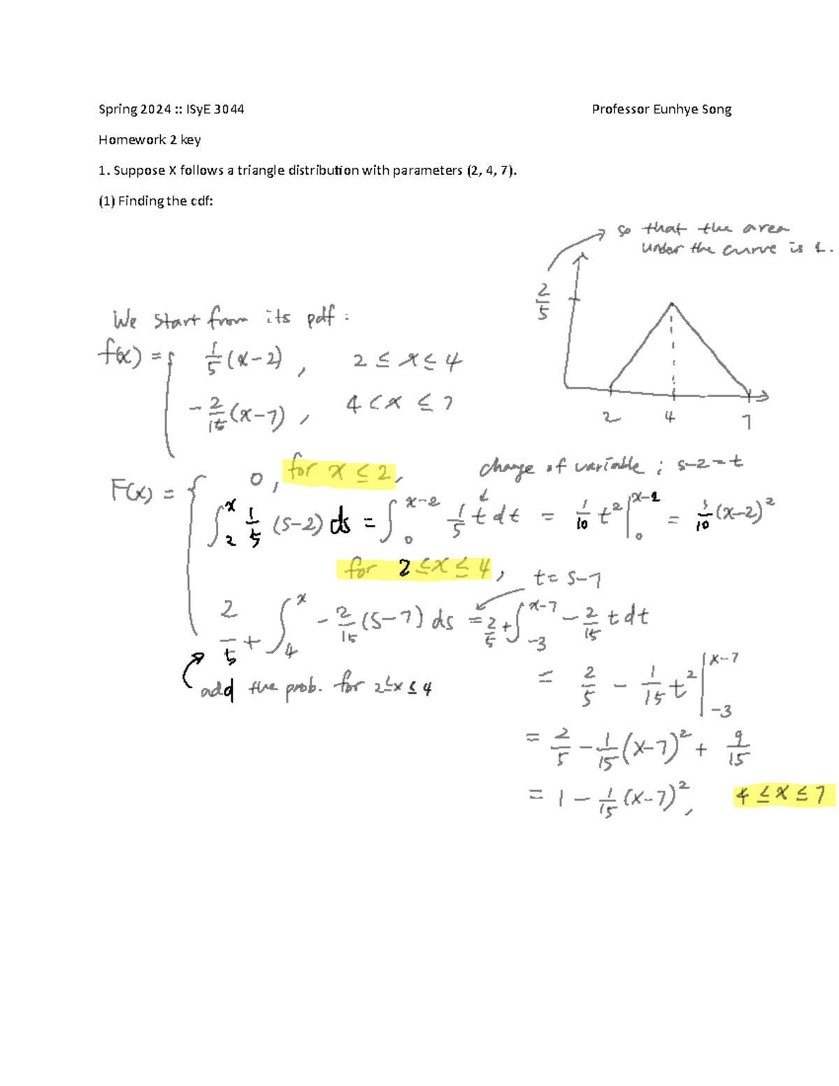ISyE 3044 Homework 2 Solutions - Spring 2024 :: ISyE 3044 Professor Eunhye Song Homework 2 key ...