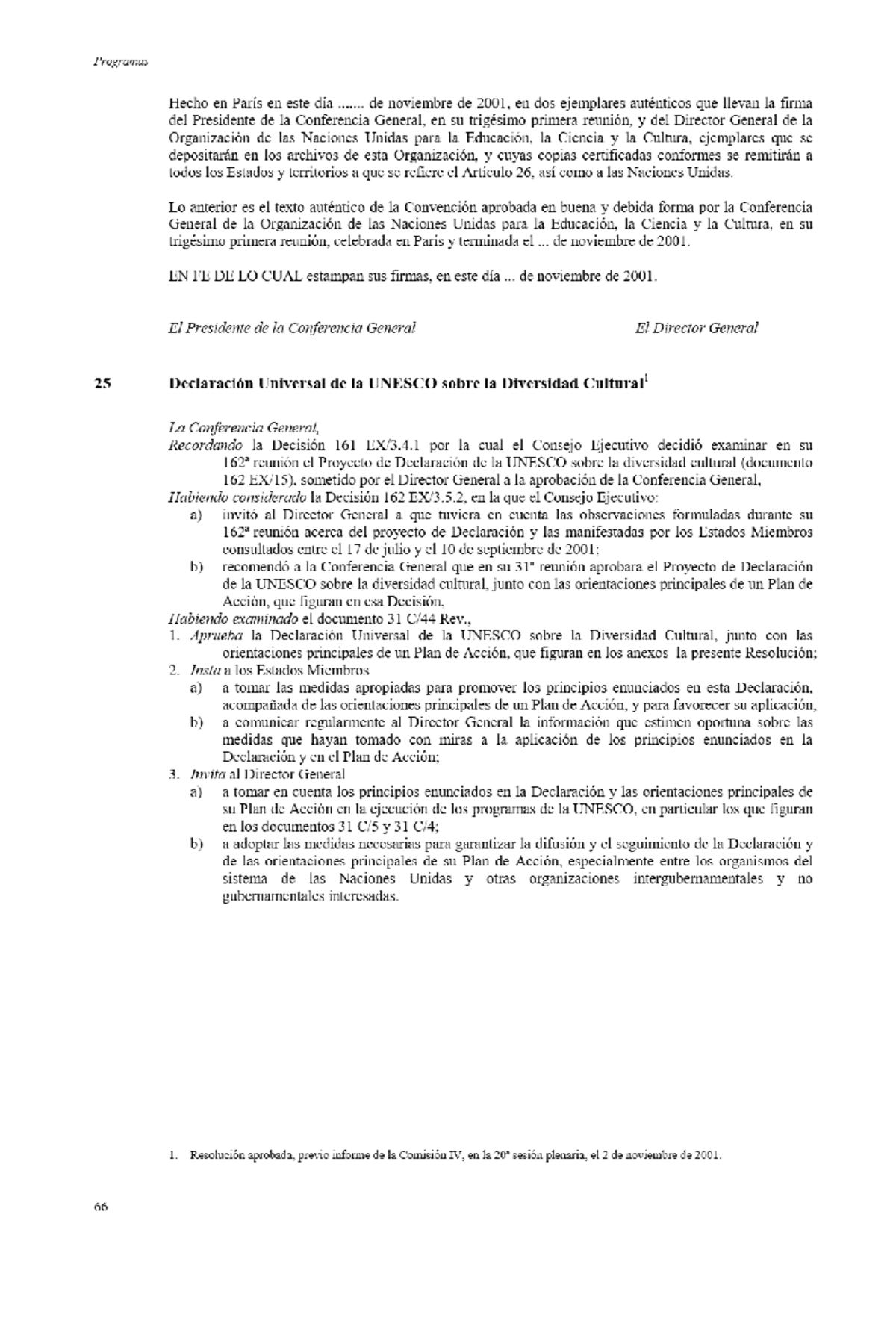 Solo pagiona 72 cultura Actas de la Conferencia General, 31a reunión, París, 15 de octubre-3 de ...