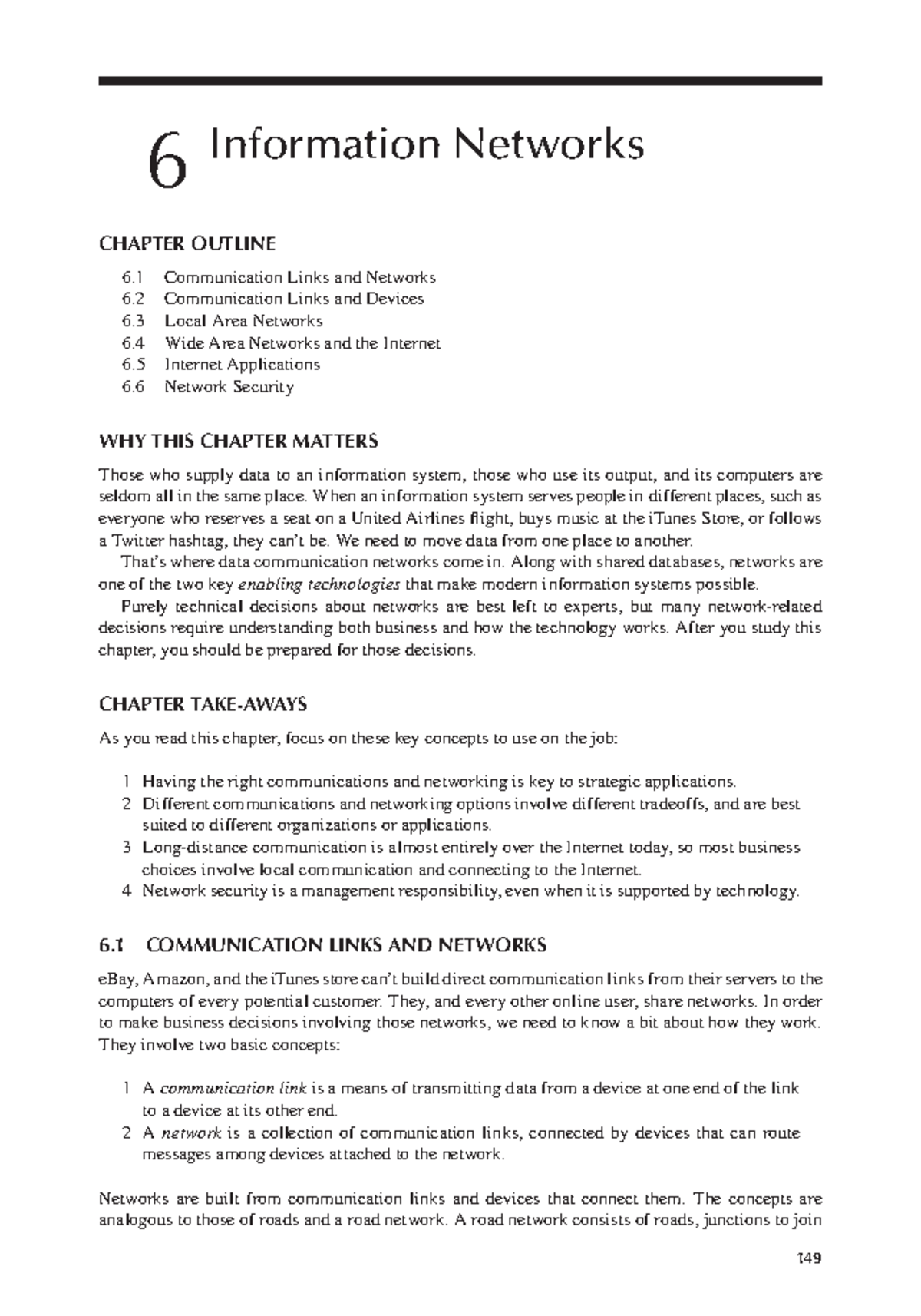 10 - Nice - 149 6 Information Networks CHAPTER OUTLINE 6 Communication ...