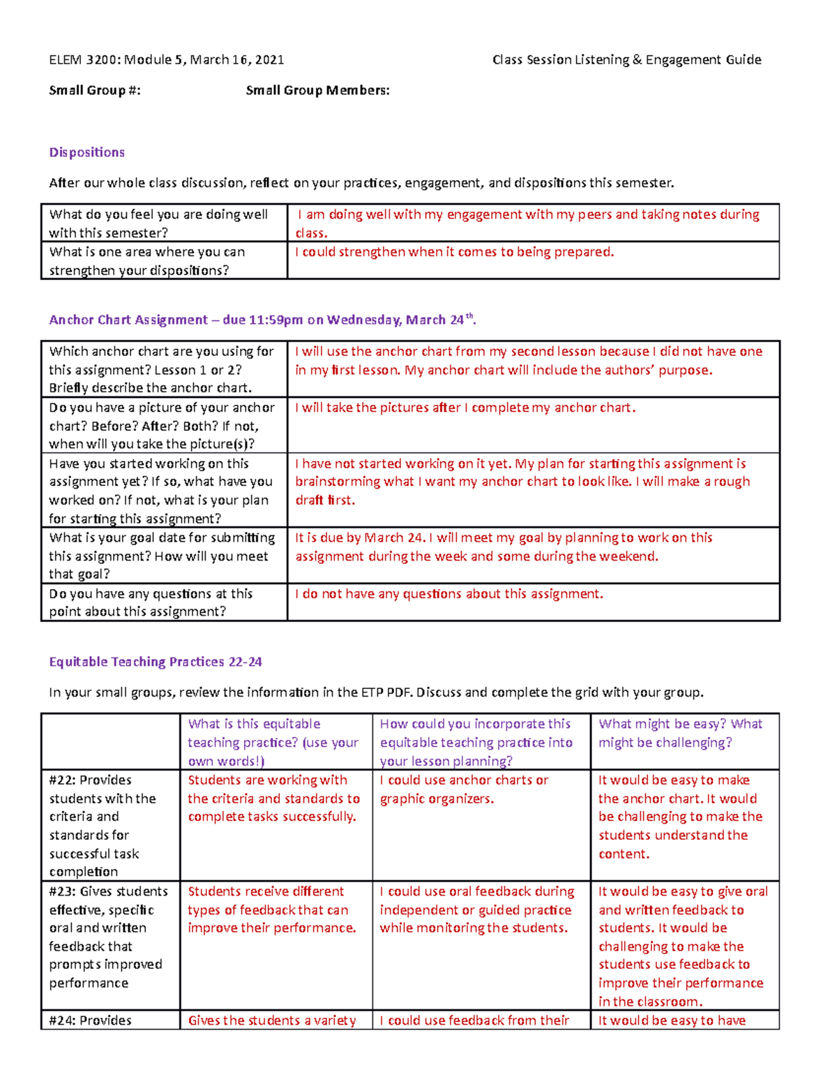 ELEM 3200 M5 Student Engagement Guide 03 - ELEM 3200: Module 5, March ...