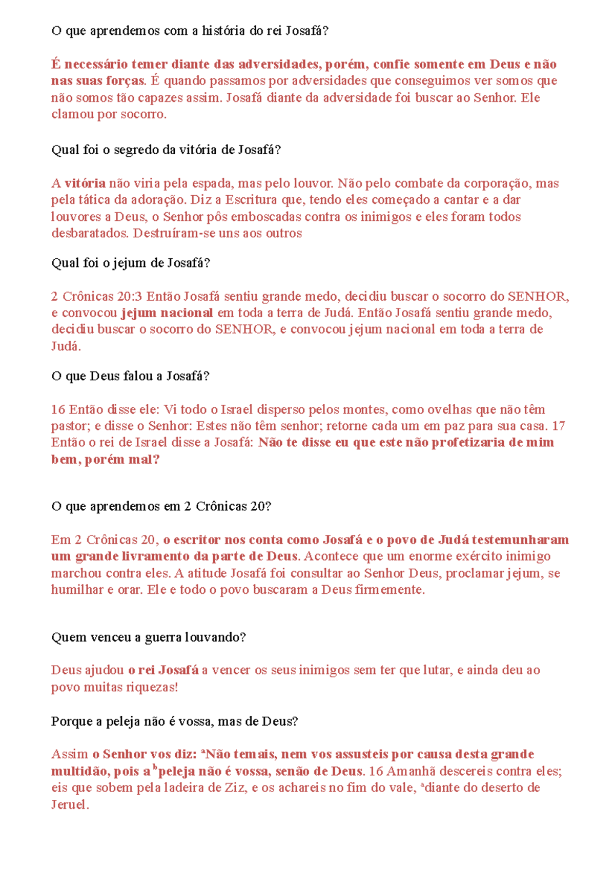 O que aprendemos com a história do rei Josafá - O que aprendemos com a ...