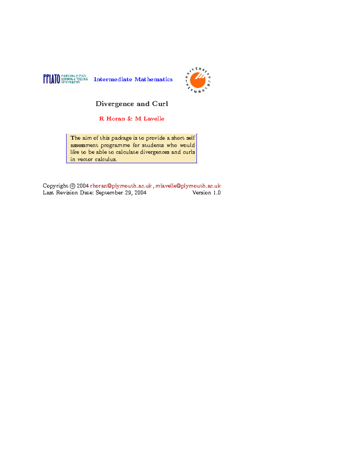 Div Curl Divergence And Curl Intermediate Mathematics Divergence