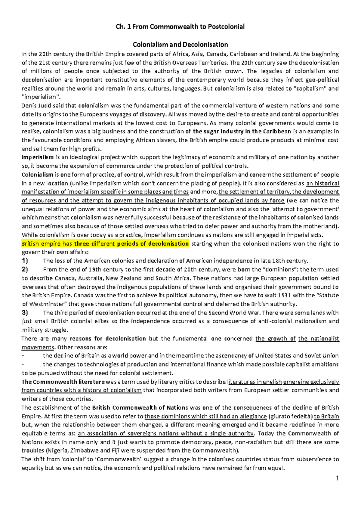 Riassunto del libro Beginning postcolonialism - John McLeod ...