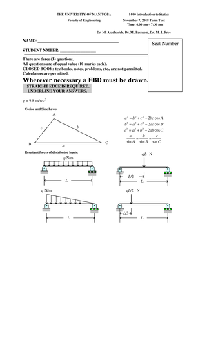Assignment 4 - ENG 1440: Introduction to Statics Assignment 4: Due ...