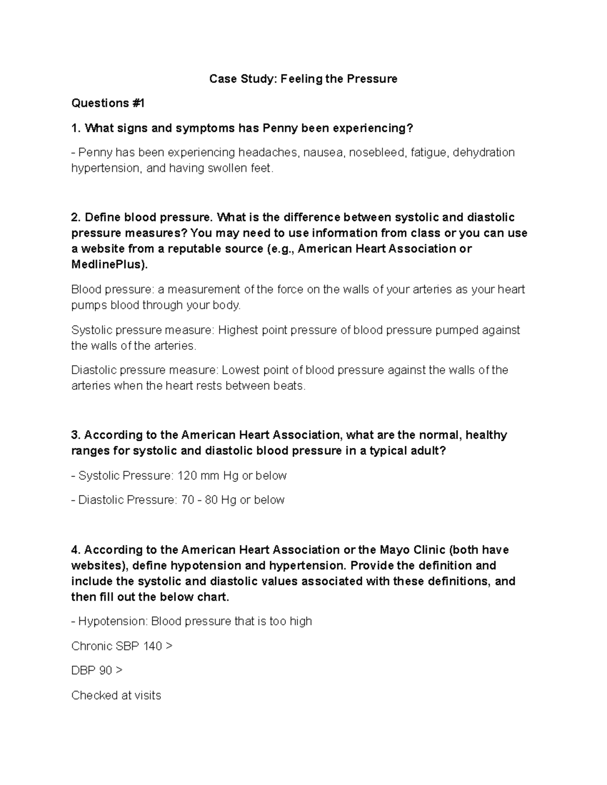 BIO A112 CH 28 Case Study - Feeling the Pressure - Case Study: Feeling ...