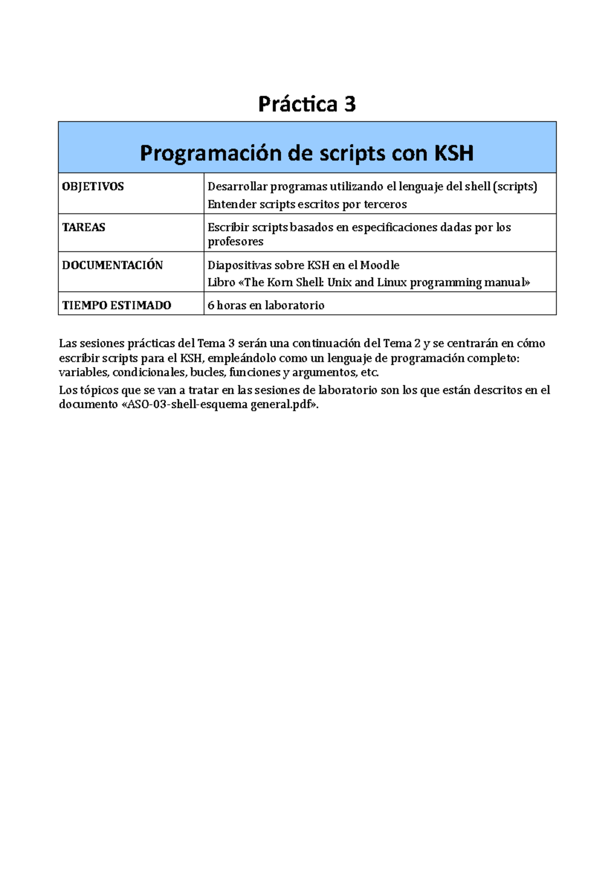 Práctica 3 - Programación de scripts - Práctica 3 Programación de ...