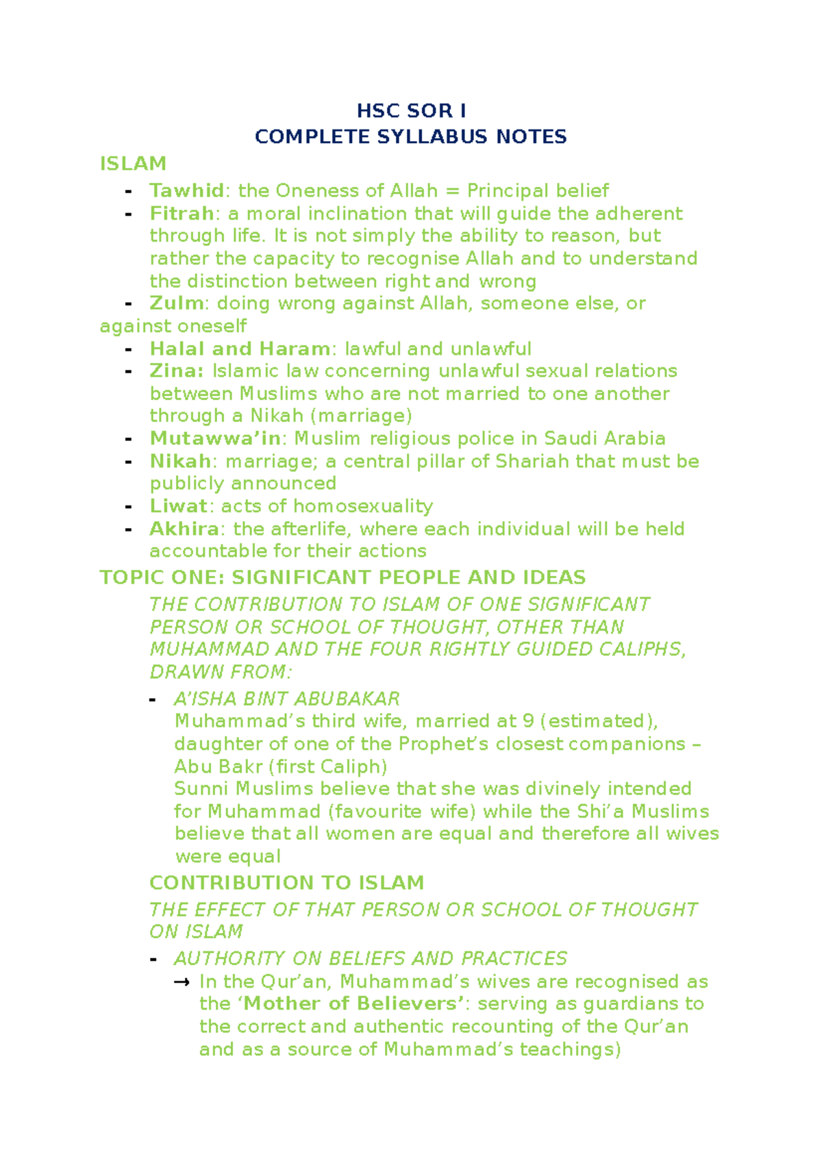 SOR - Complete HSC Syllabus Notes - HSC SOR I COMPLETE SYLLABUS NOTES ...