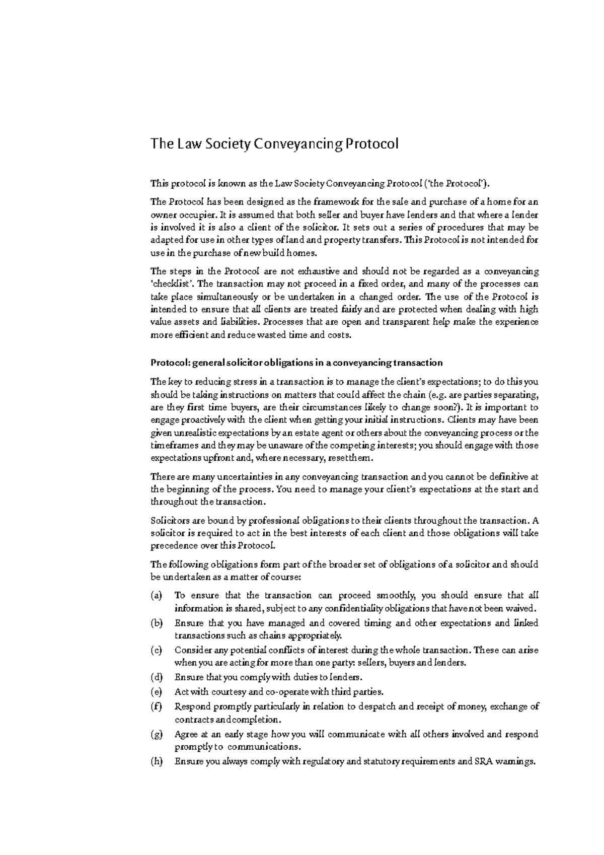 The Law Society Land Law Protocol - Appendix 1 – The Law Society ...