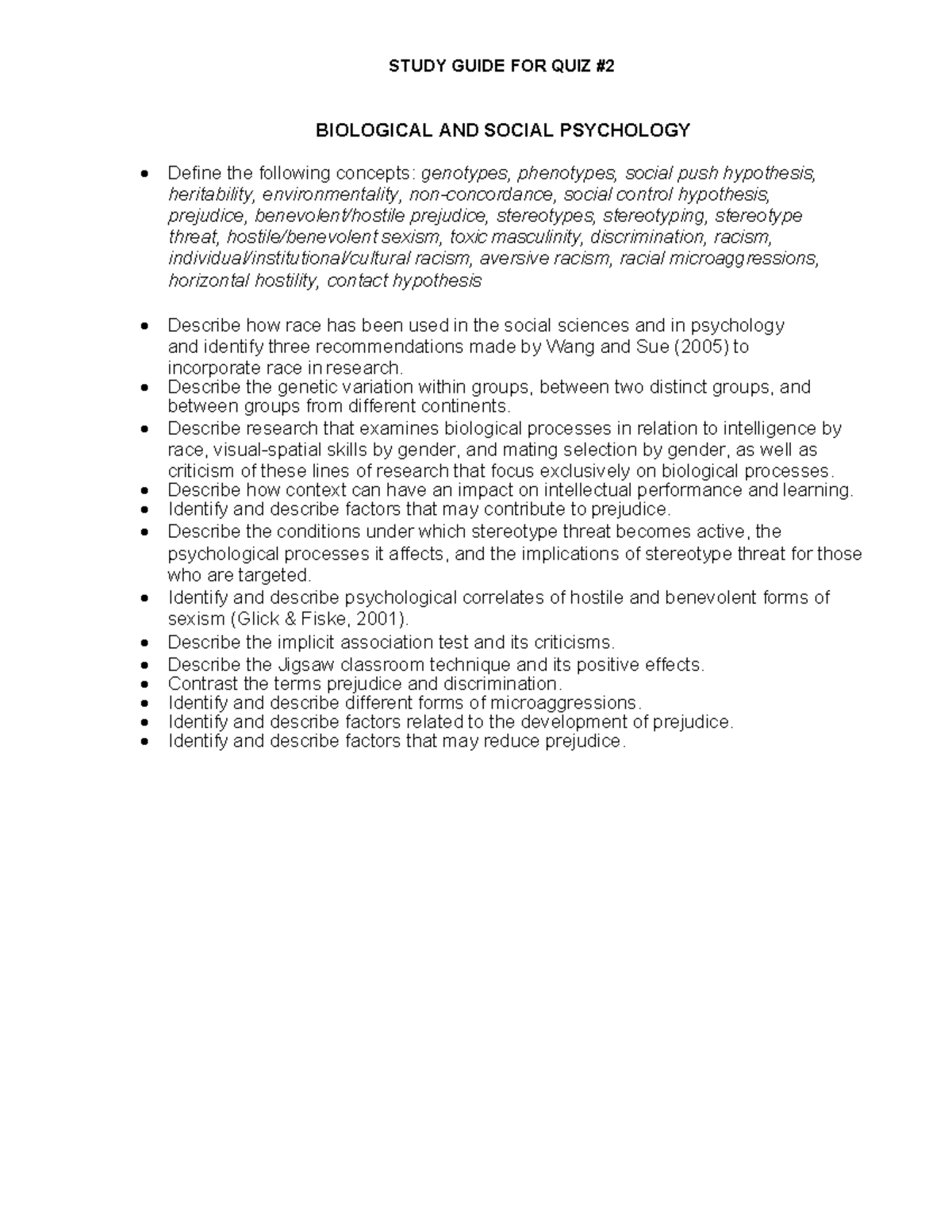 Study Guide Mod#2 (SUM23) - PSYC 135 - CSUS - Studocu