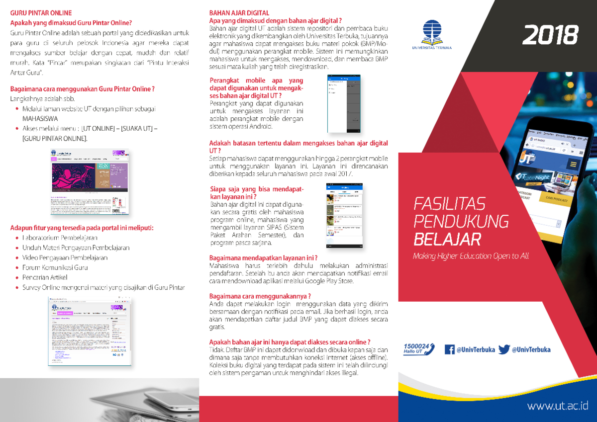 Leaflet Fasilitas Pendukung Belajar UT - iqbal saputra - SMA Negeri 10 ...