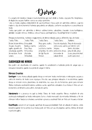 Aula de Diérese - Diérese É o conjunto de manobras manuais e/ou ...