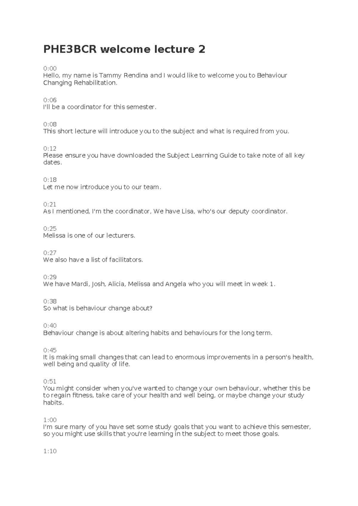 PHE3BCR welcome lecture 2-en-AU - PHE3BCR welcome lecture 2 0: Hello ...