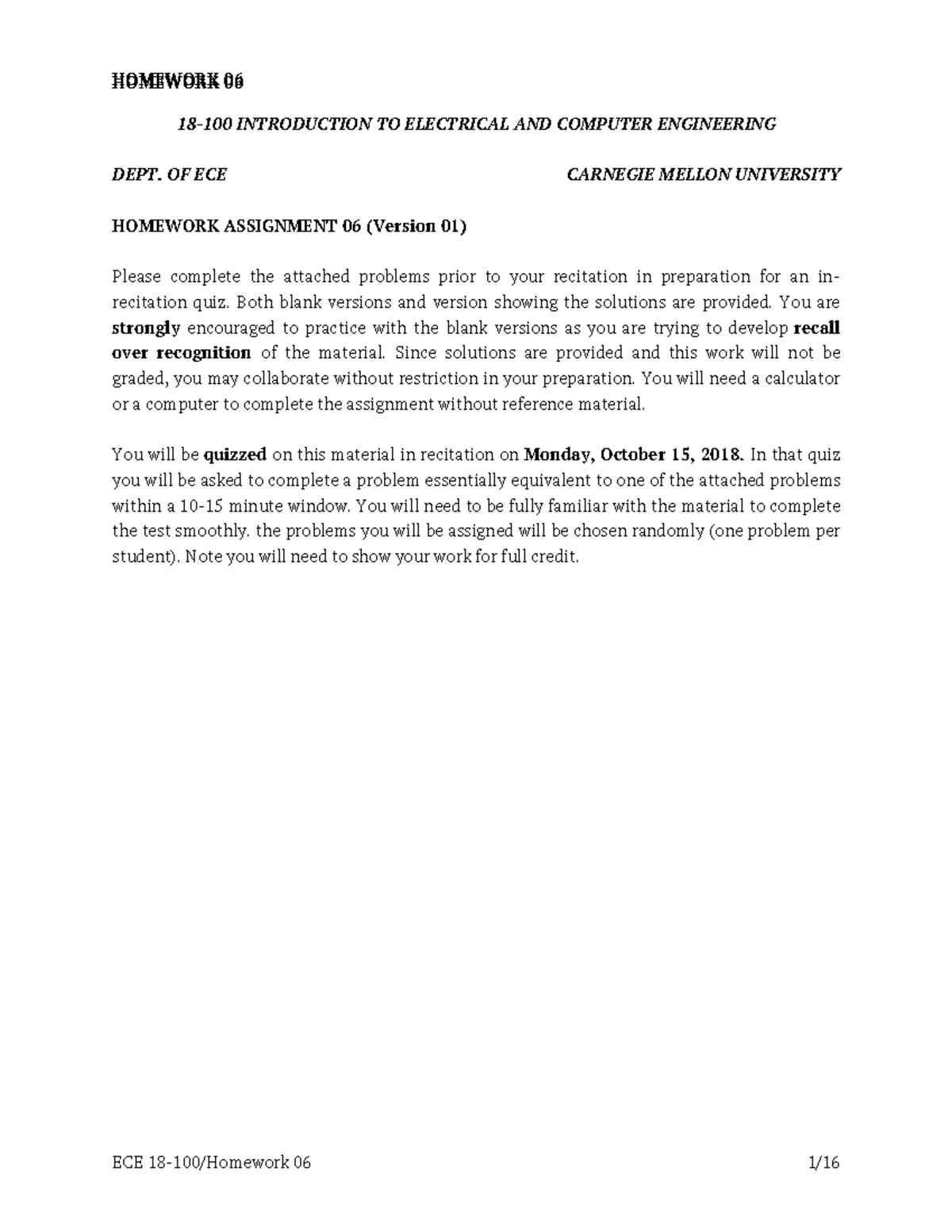 Homework 06 v01 - HOMEWORK 06 INTRODUCTION TO ELECTRICAL AND COMPUTER ...