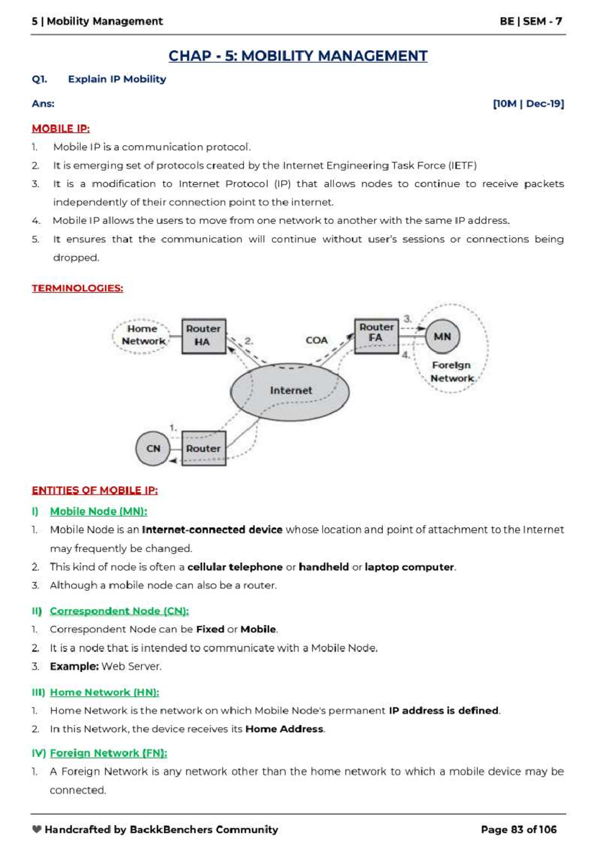 Cellular IP - good ton hvae - 5 I Mobility Management BE I SEM 7 CHAP 5 ... Cellular IP - good ton hvae - 5 I Mobility Management BE I SEM 7 CHAP 5 ...