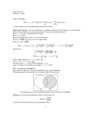 Prob and stats 2 - in depth notes - 18 Spring 2005 Lecture Notes 18 ...