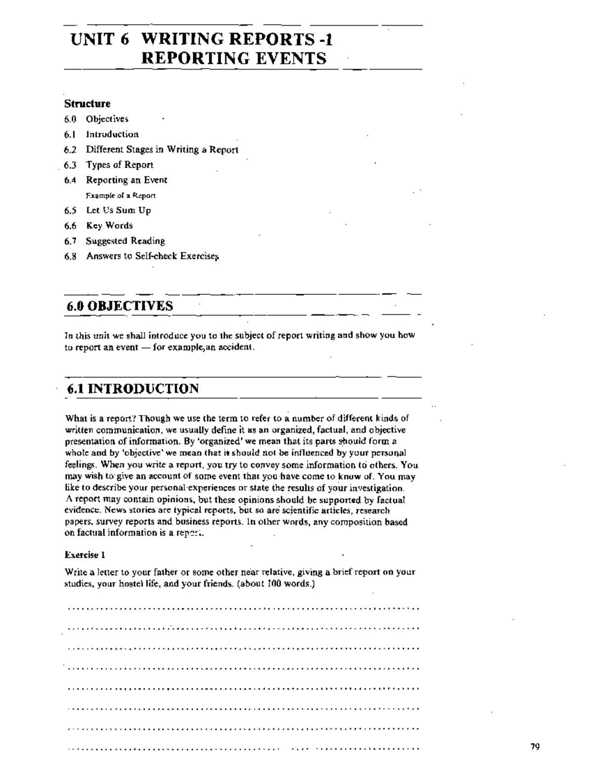 Unit-6 - Very helpful material for students - UNIT 6 WRITING REPORTS ...