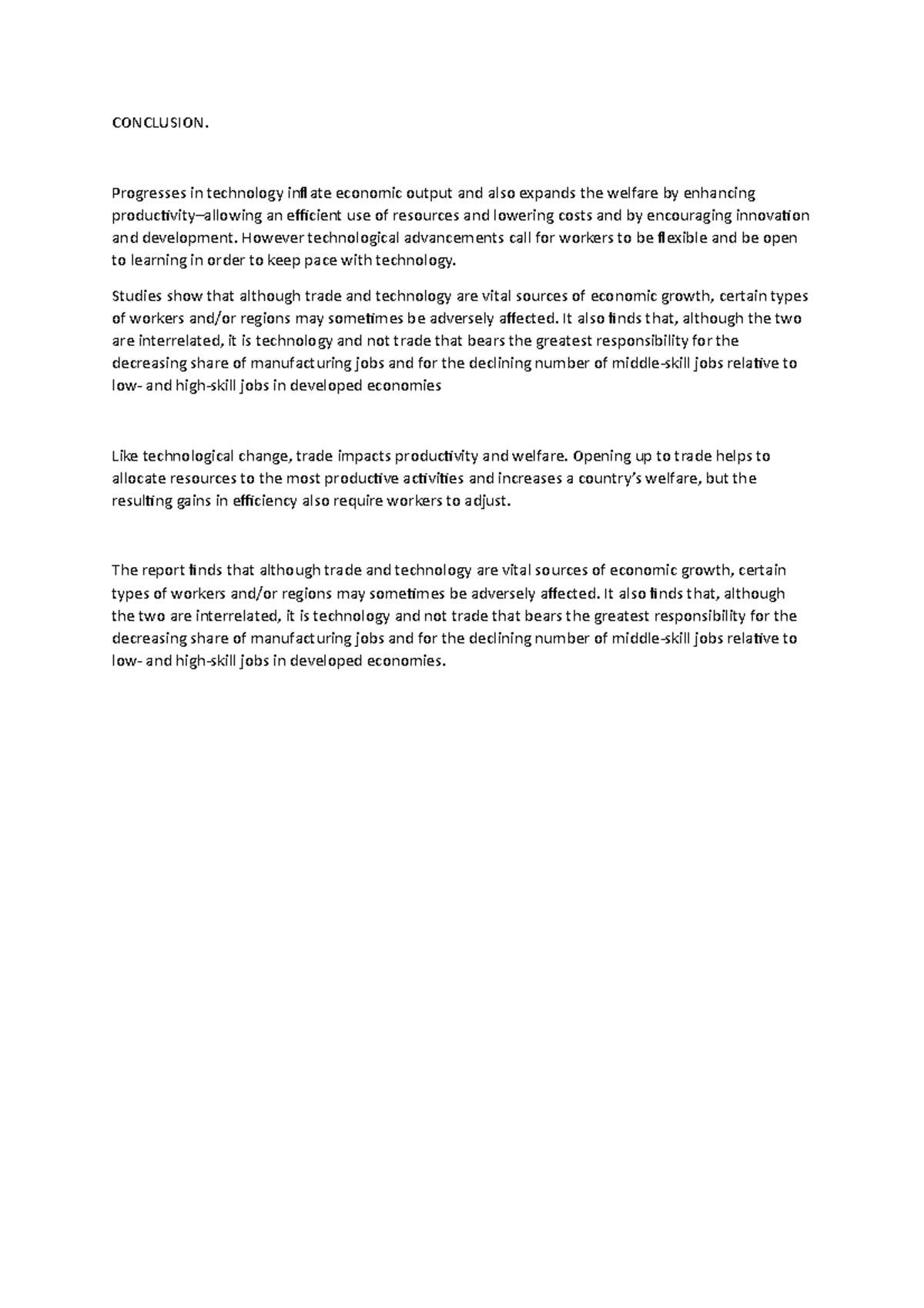 Document 124734 r9y4uy24i - CONCLUSION. Progresses in technology ...