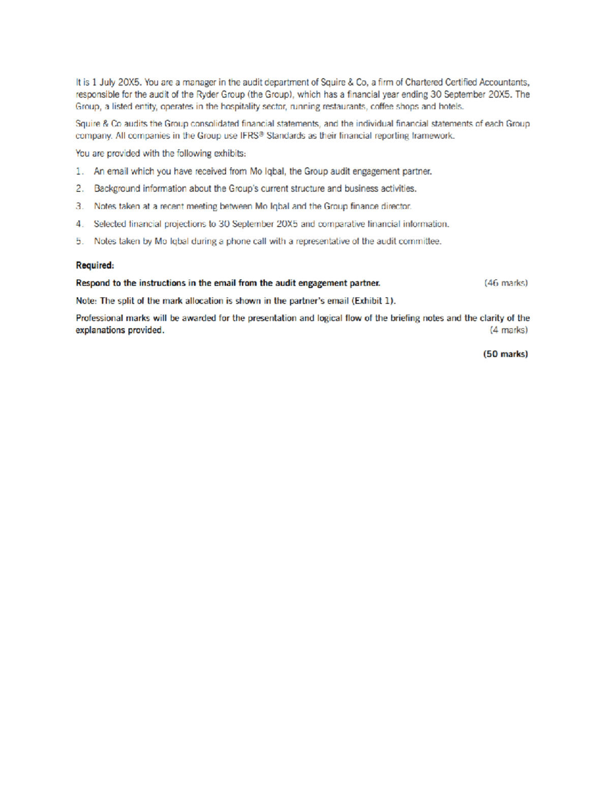 squire co case study - Audit and Assurance - Studocu