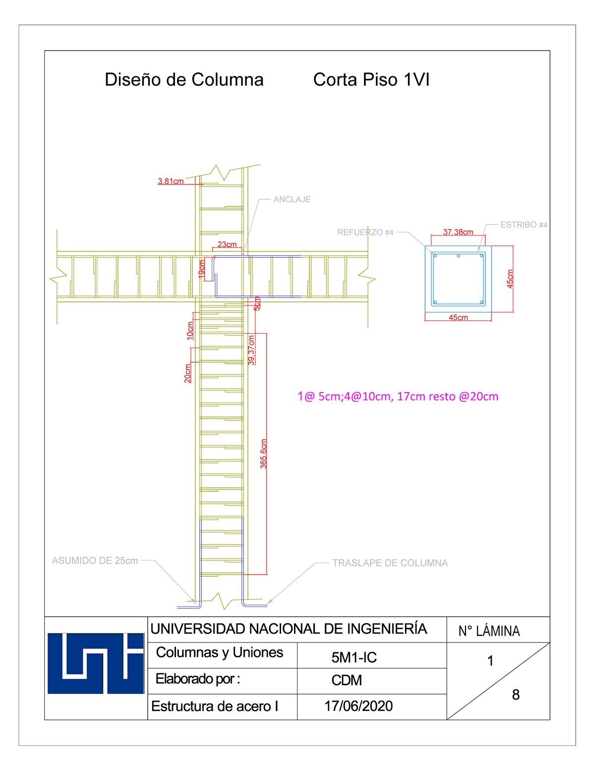 Calculo de columnas de edificio de 3 plantas - Análisis Estructural 1 ...