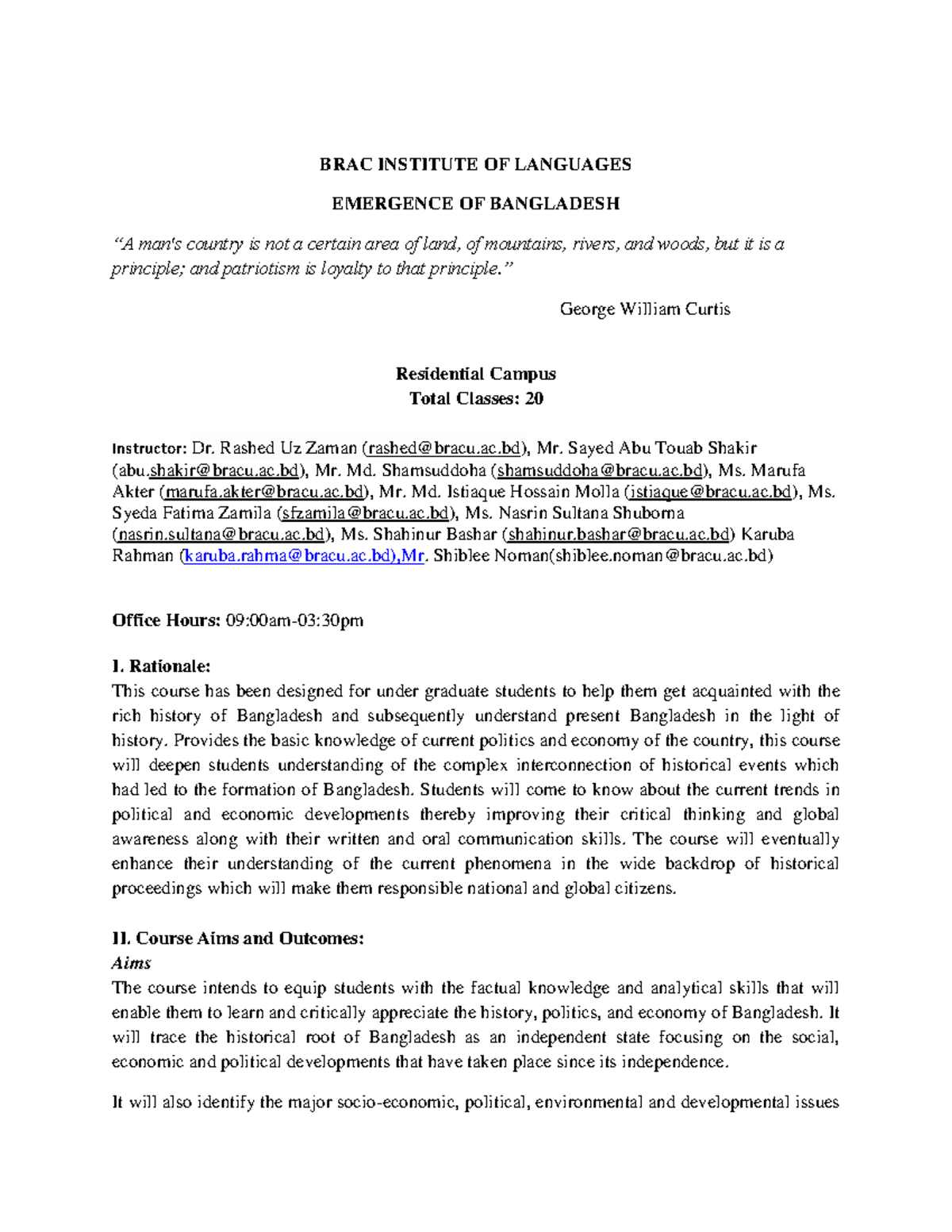 Emergence of Bangladesh (EMB101) - BRAC INSTITUTE OF LANGUAGES ...