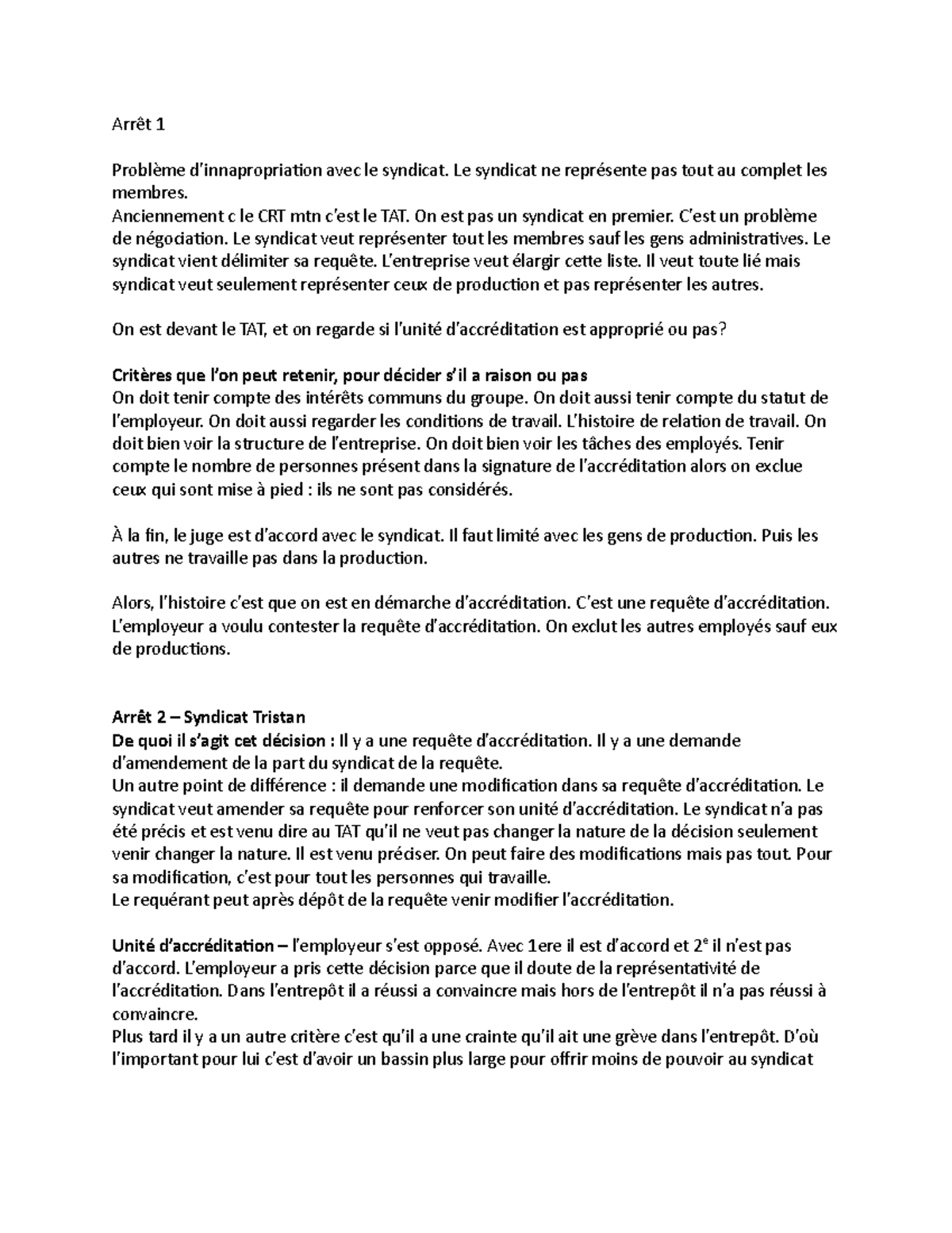 Arrêt 1 - Conseil du Qc - Notes de cours - DRT 3603 - UdeM - Studocu