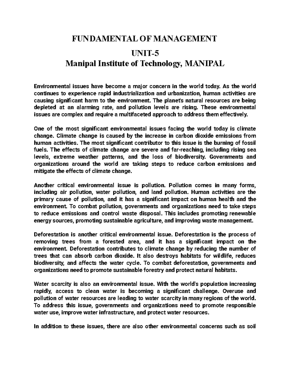 Fundamental of Management unit-5-1 - FUNDAMENTAL OF MANAGEMENT UNIT ...