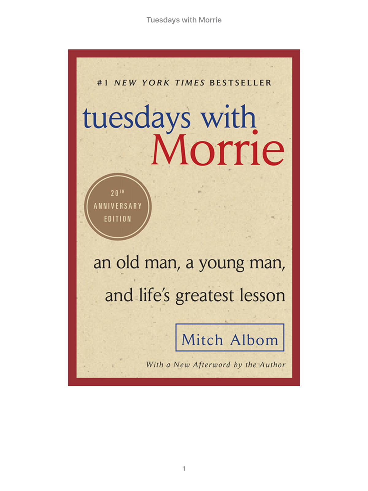 Tuesdays%20with%20Morrie%20e Book - Studocu